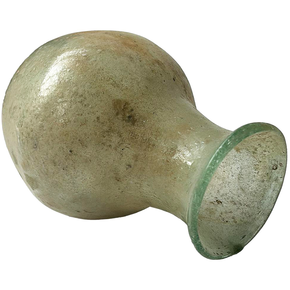 Byzantine Glass Ointment Jar - A Rare Artifact from Jerusalem