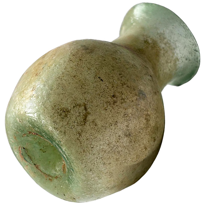 Byzantine Glass Ointment Jar - A Rare Artifact from Jerusalem