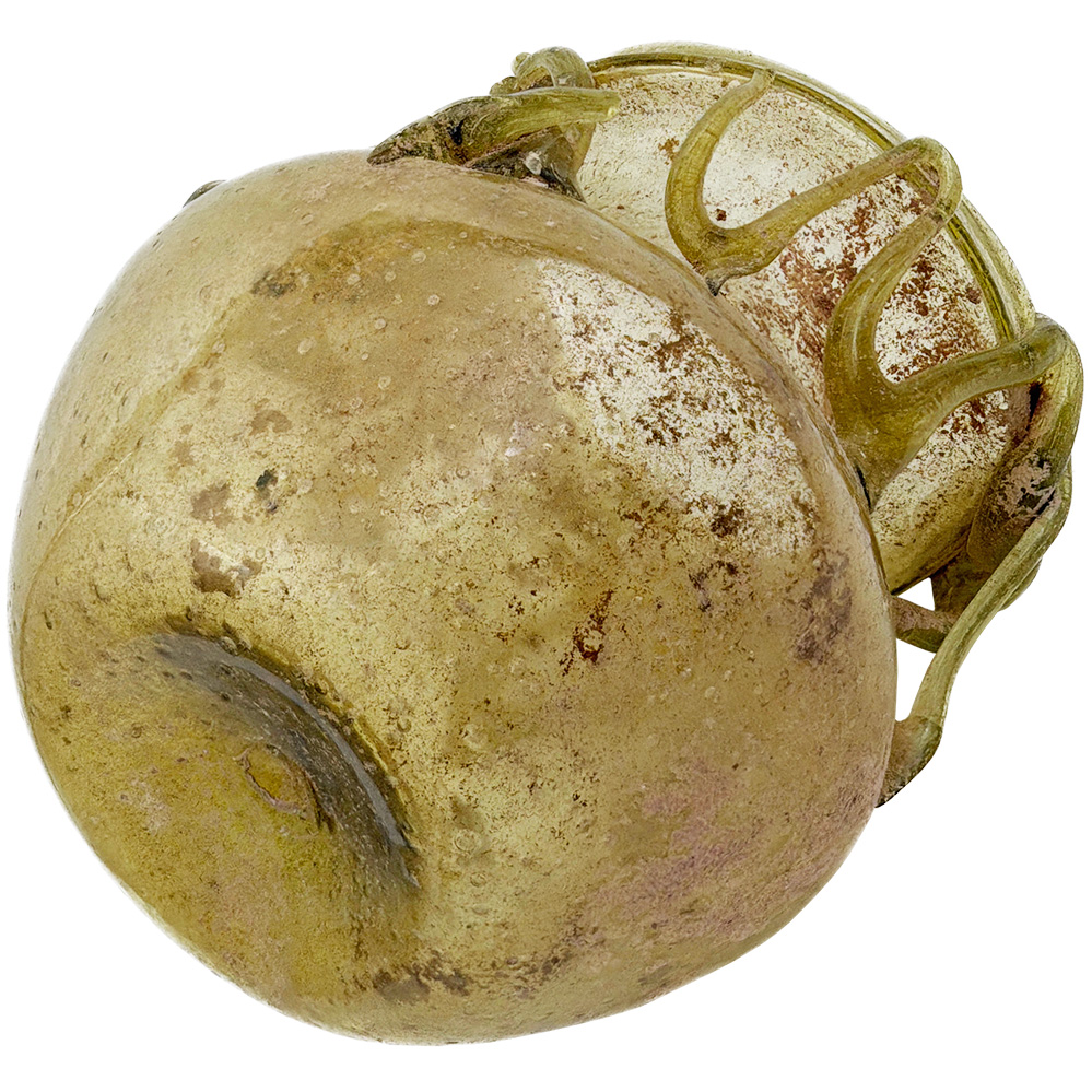 Ancient Roman Glass Decorated Ointment Jar - Authentic