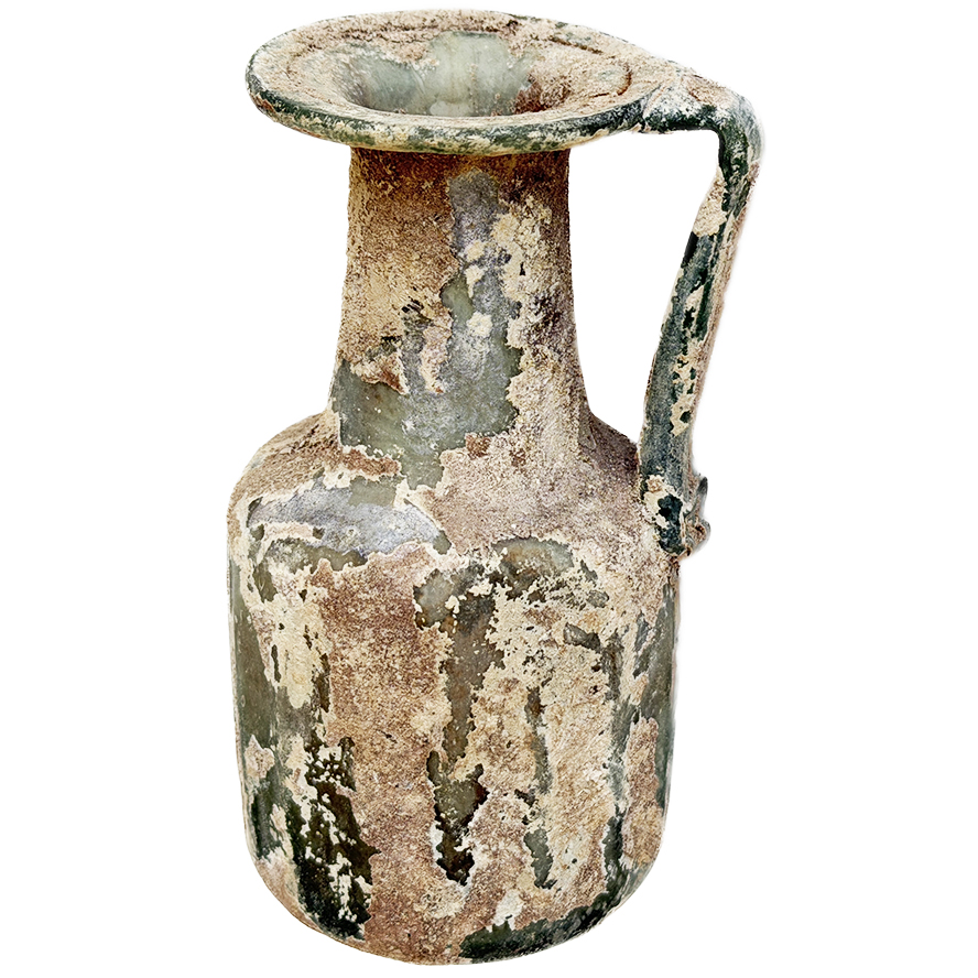 Roman Glass Perfume Jar with Handle - Time of Jesus - Authentic